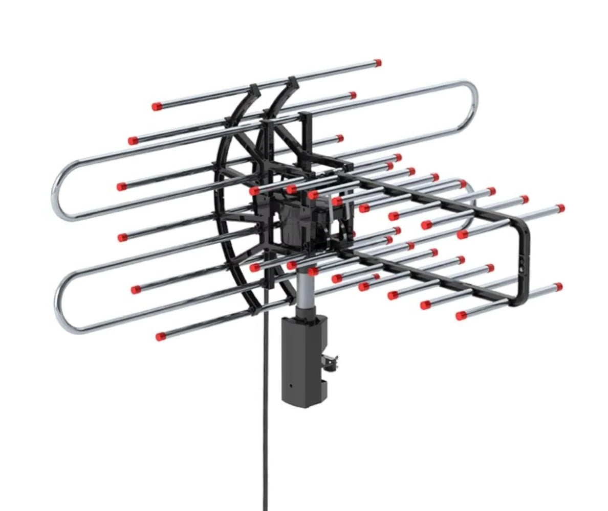 Rotating Dual Frequency TV Antenna For Outdoor Signal Reception – Obsetic