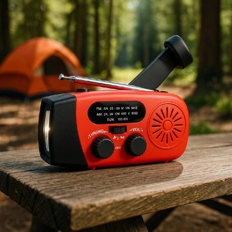 Emergency Hand Crank Radio with Flashlight, Portable AM FM WB Radio wi ...
